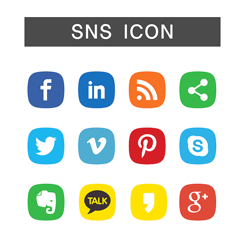 SNS ICON 003 | 유토이미지 | 상세페이지 | 베이직샵 | 아이콘 | 20327685