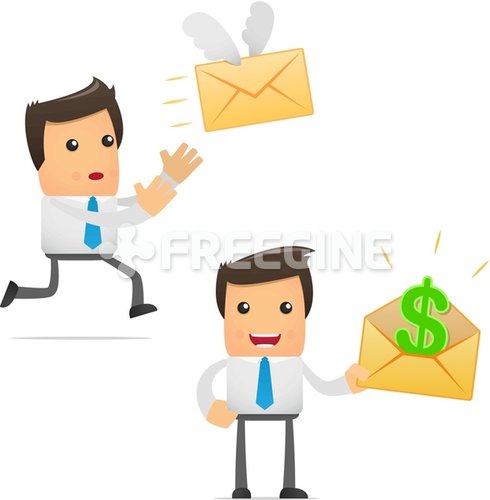 유토이미지 | set of funny cartoon manager