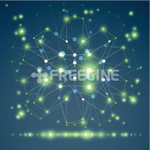 유토이미지 | 3D origami abstract wireframe object, vector abstract design ele