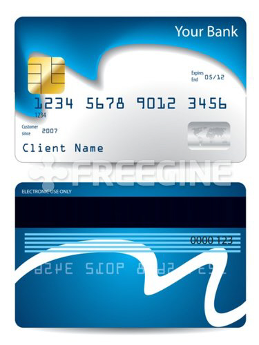유토이미지 | Cool wave credit card design