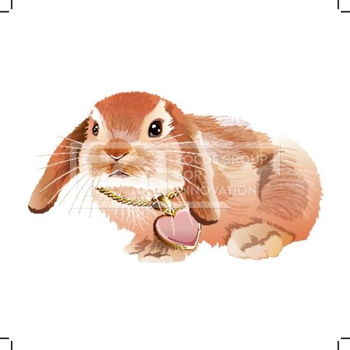 유토이미지 | 상세페이지 | 베이직샵 | 20091876 | Pink Rabbit Illustration