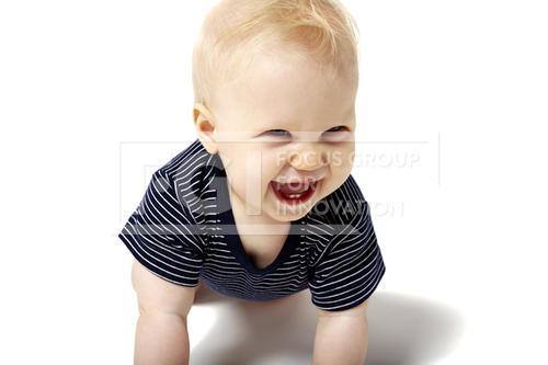 유토이미지 | Cute Baby Laughing. First Tooth