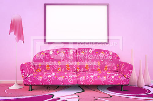 유토이미지 | pink flower power sofa
