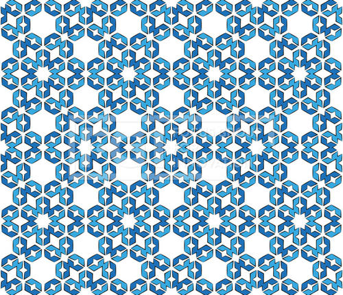 유토이미지 | hexagonal snowflake pattern
