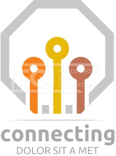 유토이미지 | abstract connecting design icon chains