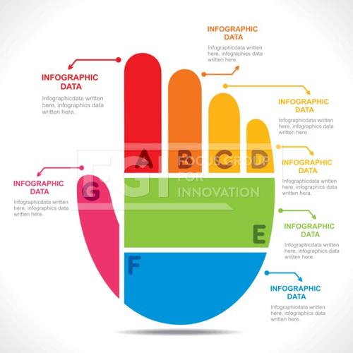 유토이미지 | creative hand info-graphics design concept vector