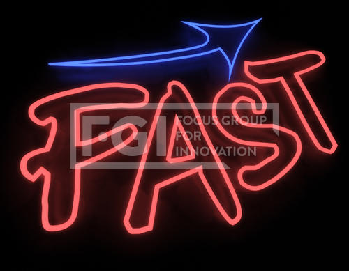 유토이미지 | 상세페이지 | 베이직샵 | 20295212 | Fast neon sign isolated on black ...