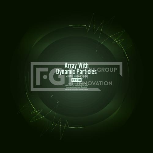 유토이미지 | Array Vector With Splash Emitted Particles. Round Shape Of . Visualization Abstract ...