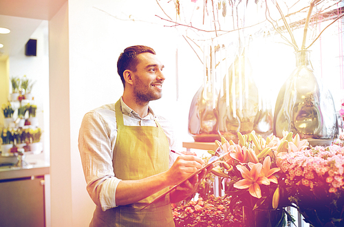 유토이미지 | people, sale, retail, business and floristry concept - happy ...