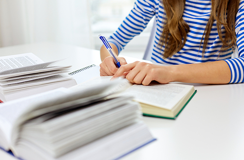유토이미지 | education, school and learning concept - close up of student ...