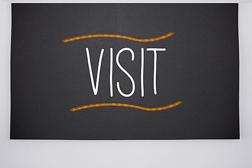 Visit written on big blackboard | 유토이미지 | 상세페이지 | 베이직샵 | 사진 | 16664800