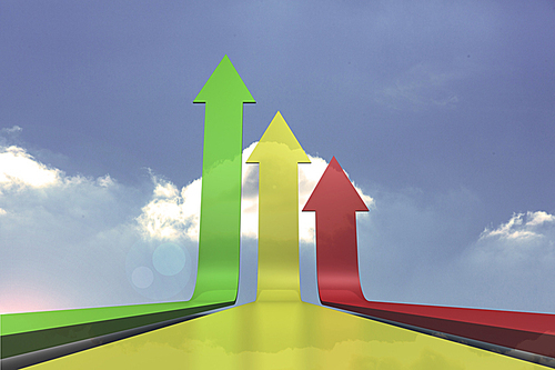 유토이미지 | Colorful arrows pointing up