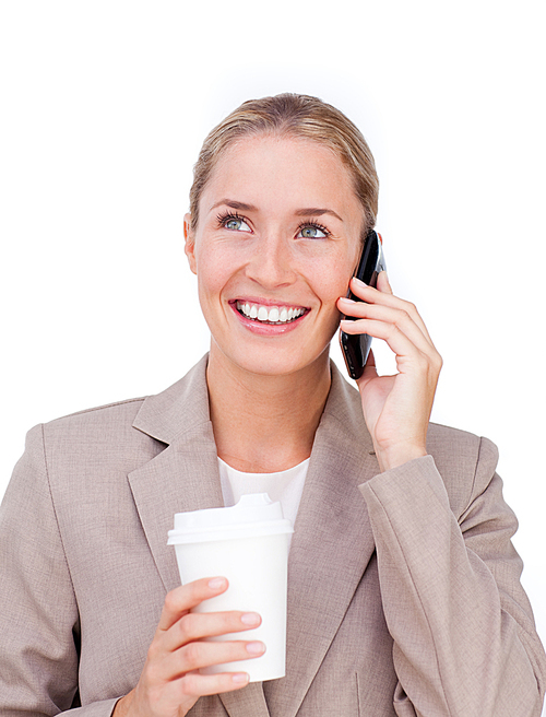Assertive customer service representative using headset | 유토이미지 | 상세페이지 ...