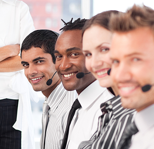 유토이미지 | positive manager leading her representative team