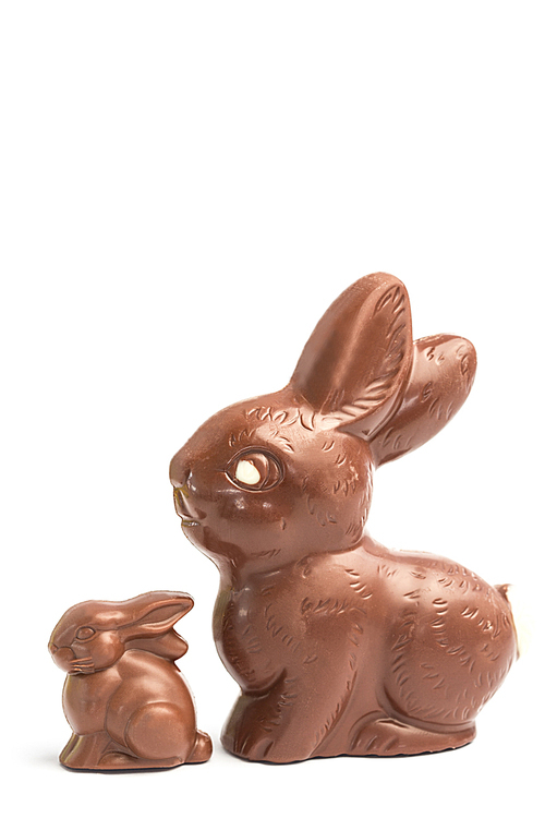 Big and small chocolate bunny rabbits | 유토이미지 | 상세페이지 | 베이직샵 | 17498160