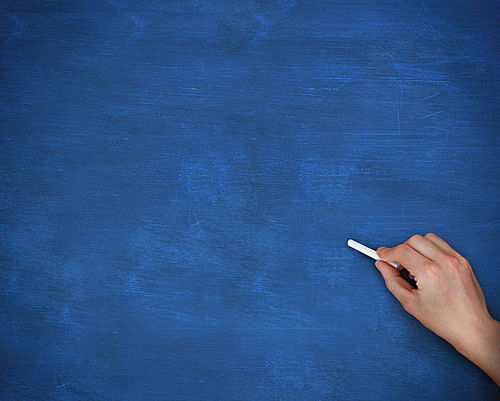 Hand writing on board with chalk | 유토이미지 | 상세페이지 | 베이직샵 | 사진 | 17531477