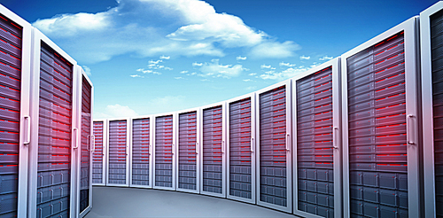 Composite image of server towers | 유토이미지 | 상세페이지 | 베이직샵 | 사진 | 18797881