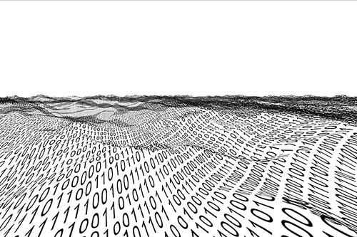 Digitally generated binary code landscape | 유토이미지 | 상세페이지 | 베이직샵 | 사진 ...