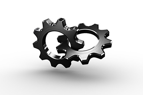 유토이미지 | Linking chrome cog and wheel