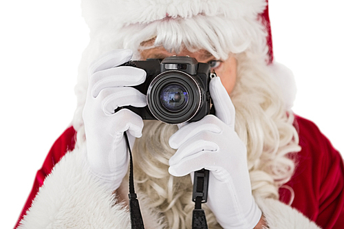 Portrait of santa taking a photo | 유토이미지 | 상세페이지 | 베이직샵 | 사진 | 19205045