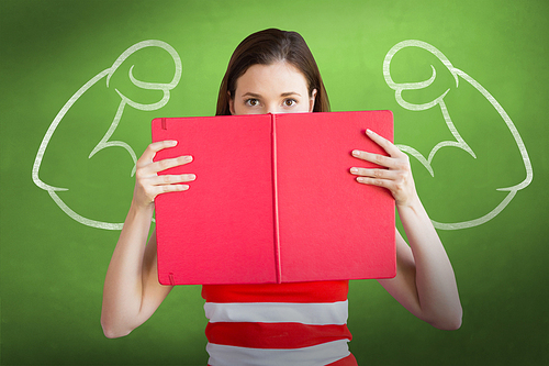 유토이미지 | 상세페이지 | 베이직샵 | 19951981 | Student holding book over face ...