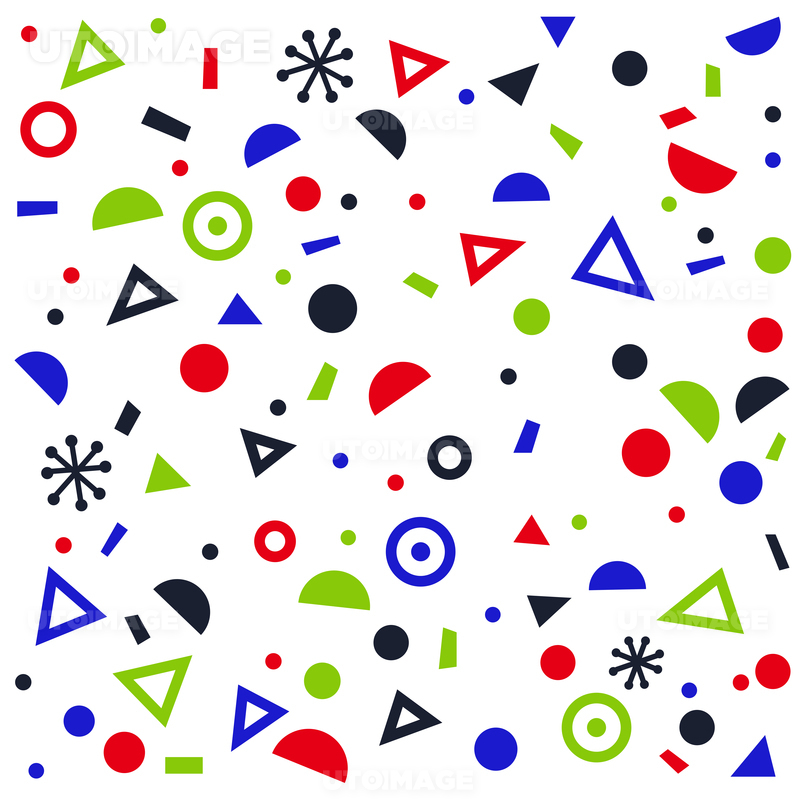 유토이미지 | [일러스트] 다양한 도형 패턴 04