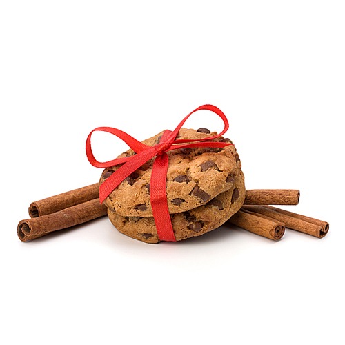 유토이미지 | Festive wrapped chocolate pastry biscuits isolated on white