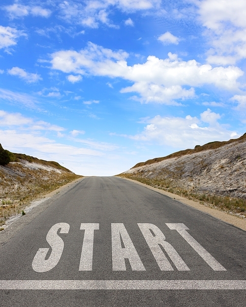 Image of road with Start line | 유토이미지 | 상세페이지 | 베이직샵 | 사진 | 19702503