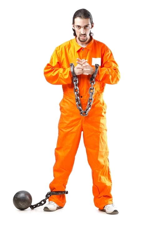 Criminal in orange robe in prison | 유토이미지 | 상세페이지 | 베이직샵 | 사진 | 19741006