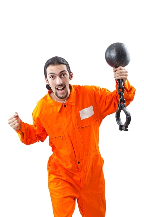 Convicted criminal on white background | 유토이미지 | 상세페이지 | 베이직샵 | 사진 ...