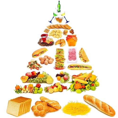 유토이미지 | Food pyramid with lots of items
