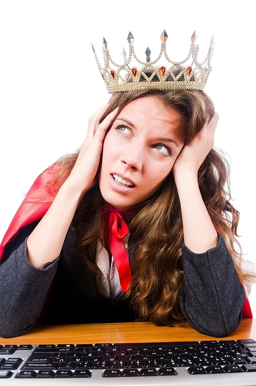 Office queen isolated on the white | 유토이미지 | 상세페이지 | 베이직샵 | 사진 | 19748892