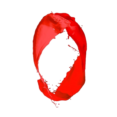 Bright red colour paint splash on white background | 유토이미지 | 상세페이지 ...