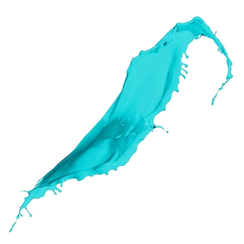 Bright blue colour paint splash on white background | 유토이미지 | 상세페이지 ...