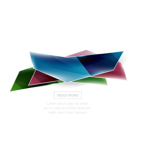 유토이미지 | Vector geometric shape ad promo banner. Abstract universal layout