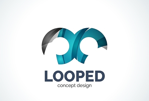 유토이미지 | Abstract business company infinity logo template, loops concept ...