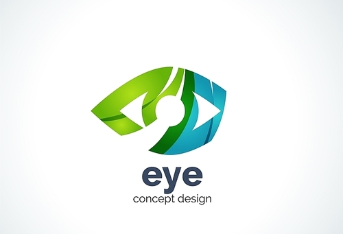 Abstract business company human eye logo template, sight or look ...