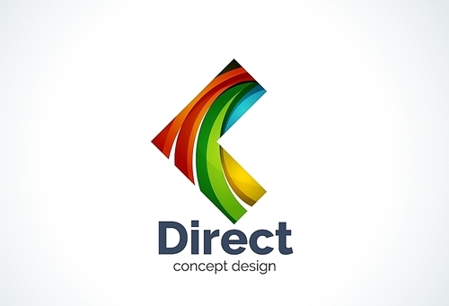 유토이미지 | Abstract business company arrow logo template, direct concept ...