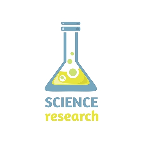 Science research logo design flat. Science and research, science ...