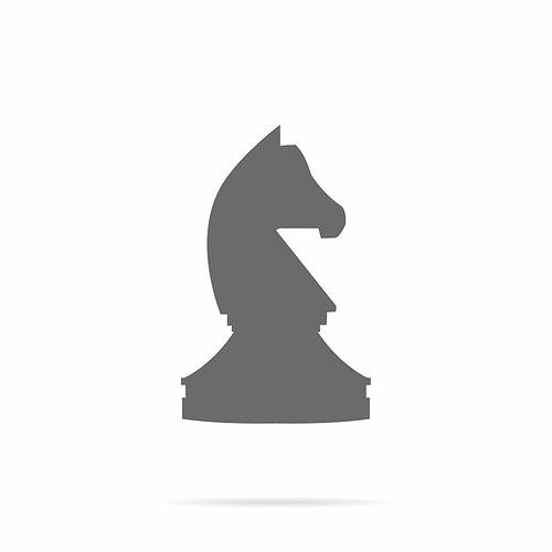 Chess knight strategy monochrome icon design. Chess and knight, chess ...