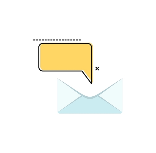 Contact concept message and speech bubble. Conceptual banner envelope ...