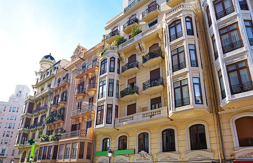 유토이미지 | Valencia city downtown Castello street castellon of Spain