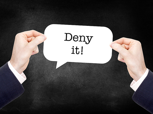 Deny it written on a speechbubble | 유토이미지 | 상세페이지 | 베이직샵 | 사진 | 20278920