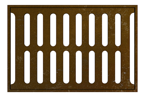 rusty sewage grid isolated on white. 3d illustration | 유토이미지 | 상세페이지 ...