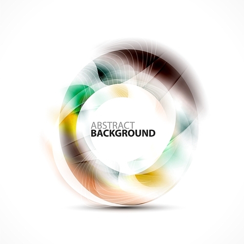 Colorful abstract circle banner, vector message presentation template ...