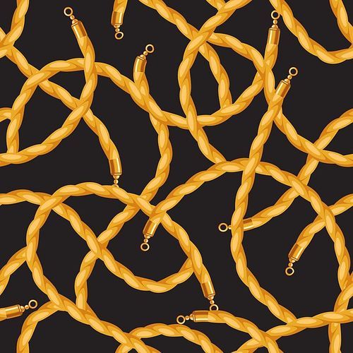 유토이미지 | Seamless pattern with rope necklaces. Beautiful precious jewelry.