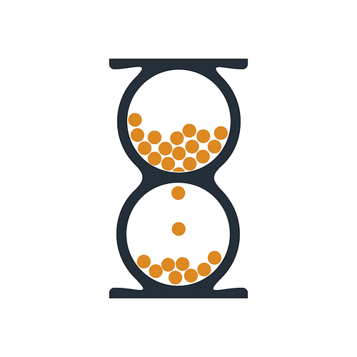 유토이미지 | Sandglass isolated sand-timer icon. Vector hourglass with ...
