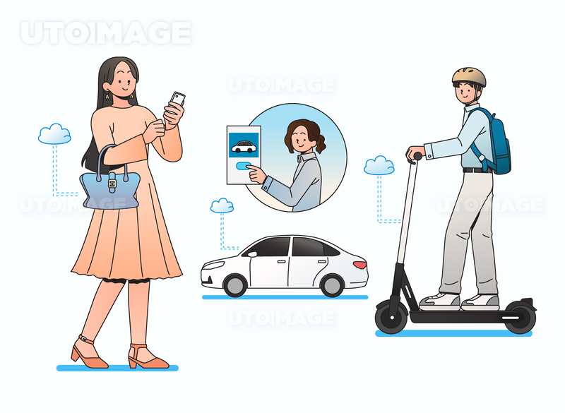 유토이미지 | MZ세대_클라우드소비 벡터 일러스트