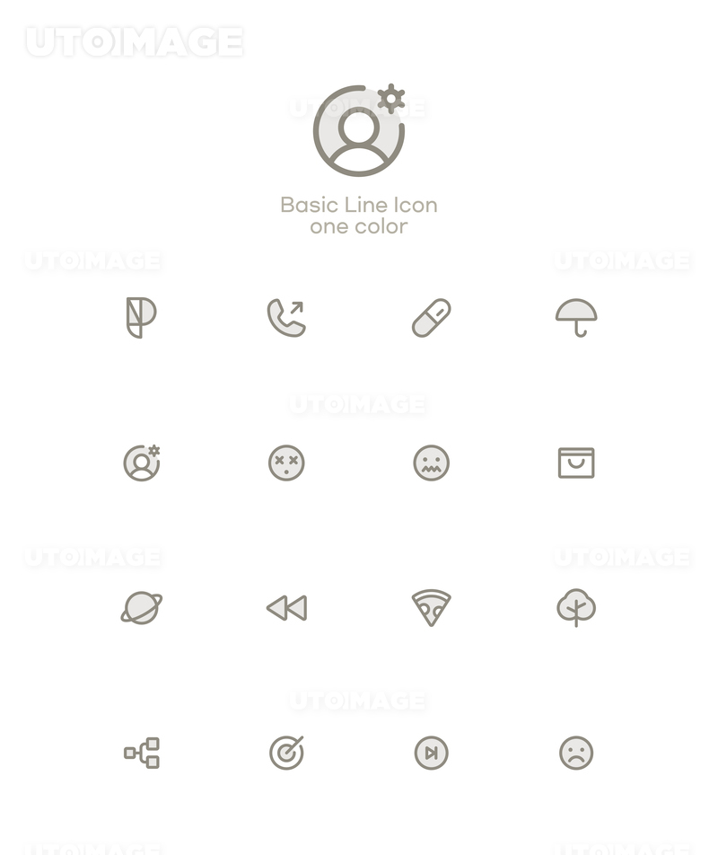 라인아이콘_베이직 벡터 아이콘 일러스트 | 유토이미지 | 상세페이지 | 베이직샵 | 22089182
