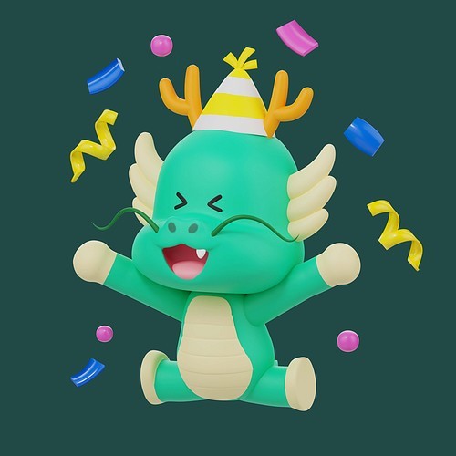 용_꼬깔모자 쓰고 기뻐하는 3d 그래픽 이모티콘 | 유토이미지 | 상세페이지 | 베이직샵 | 3D | 22493316